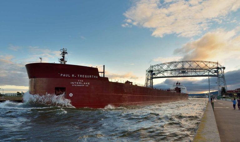 Over 100 freighters transport iron ore across the Great Lakes ...
