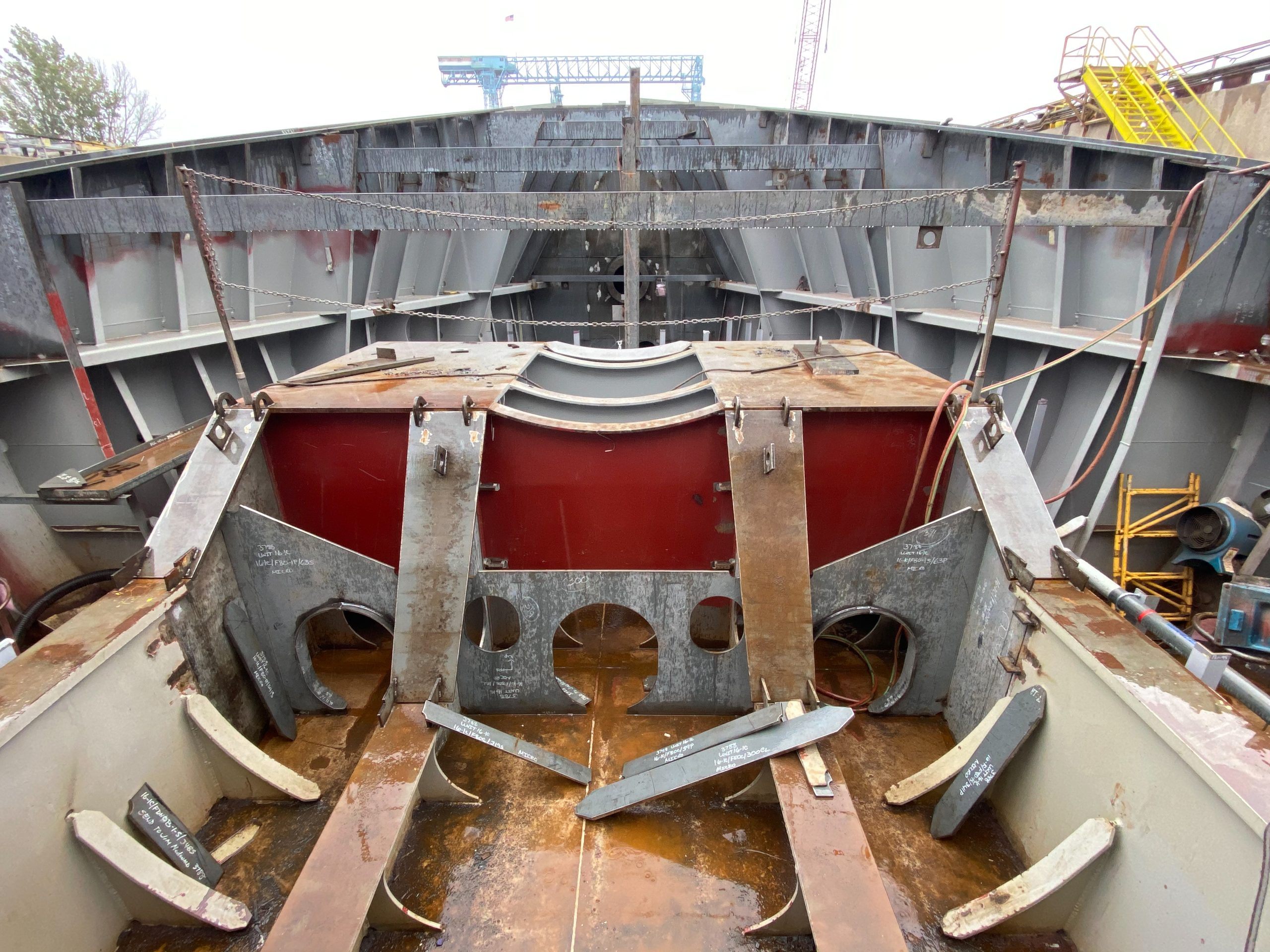 Photos: Construction continues on first ship to be built on the Great ...